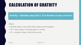 Gratuity act | PPT