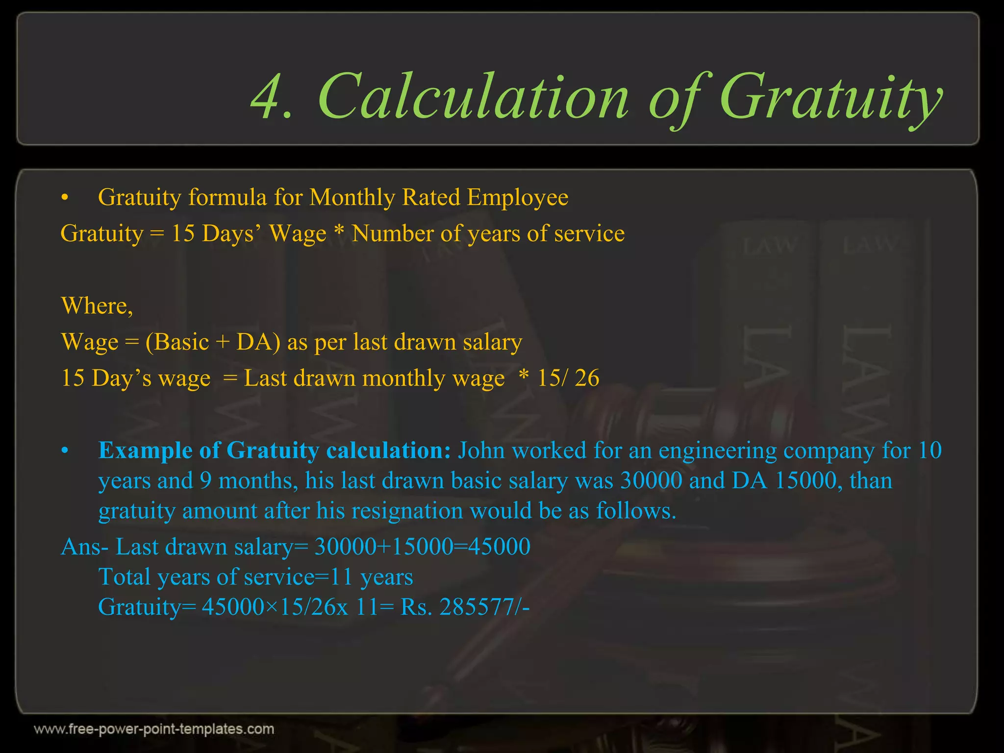 Gratuity act | PPT