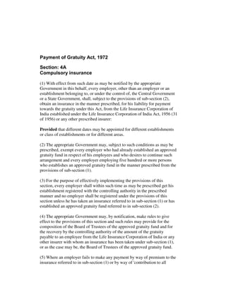 Gratuity act with amendment | PDF