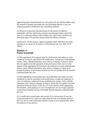 Gratuity act with amendment | PDF