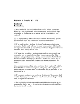 Gratuity act with amendment | PDF