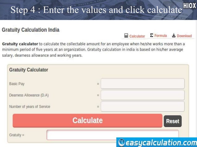 How to Calculate Gratuity in India ? | PPT