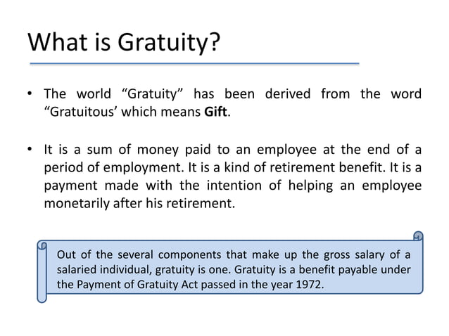Gratuity presentation v1.0 | PPTX | Business Accounting & Finance ...