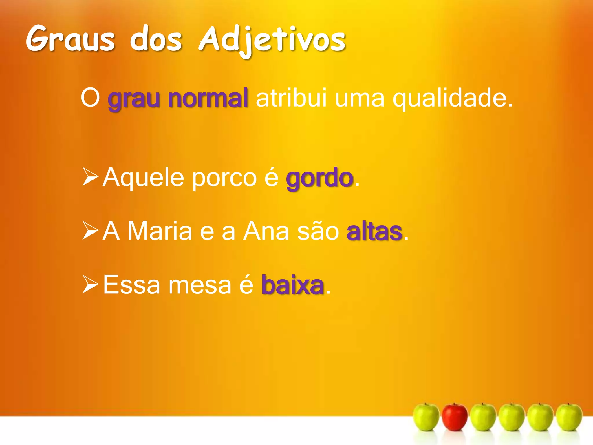 Graus dos adjetivos portugues para estrangeiros | PPTX