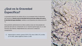 Gravedad Específica de Sólidos del Suelo: Fundamentos y Procedimientos ...