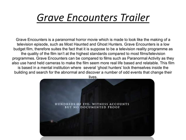 Grave Encounters | PPTX