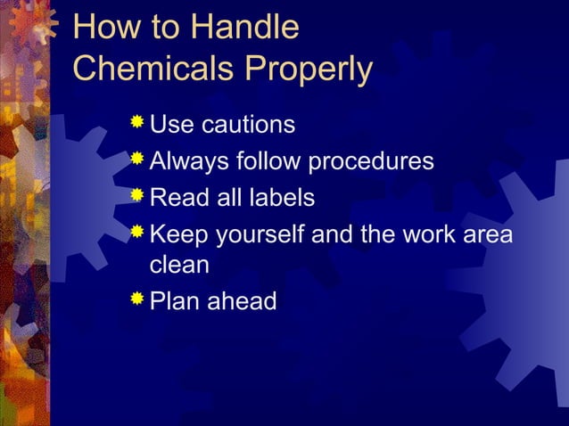 Chemical Handling | PPT