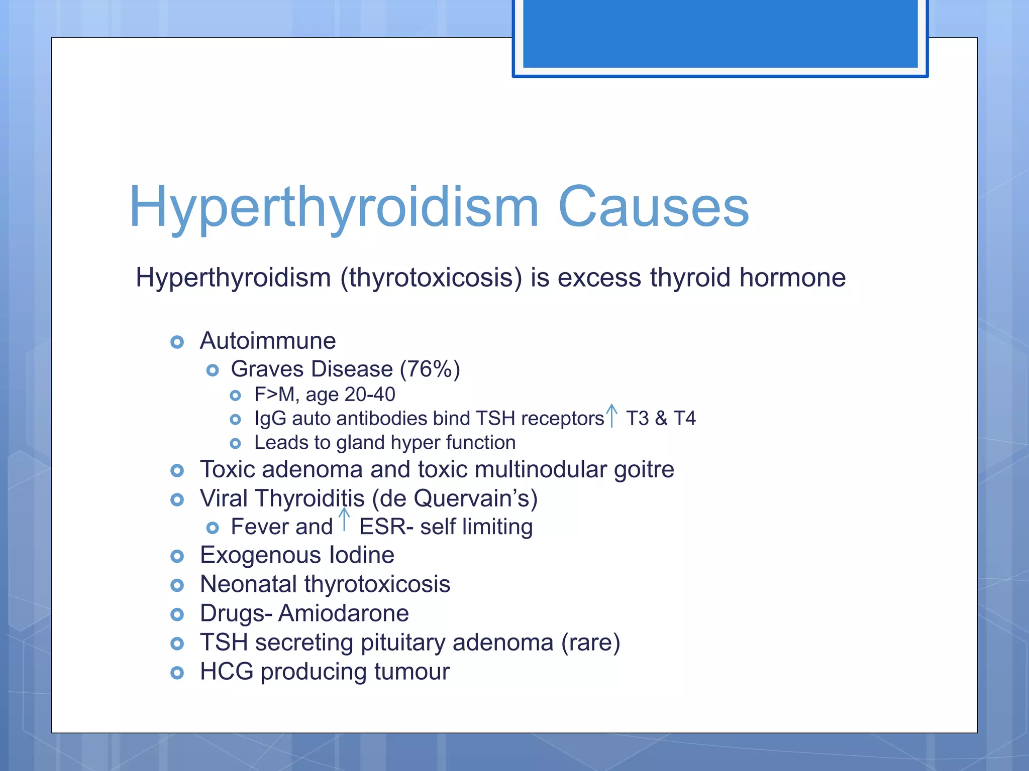 Hyperthyroidism and Grave's disease | PPTX