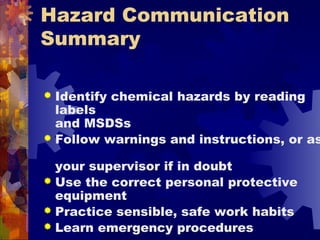 Hazard Communications | PPT