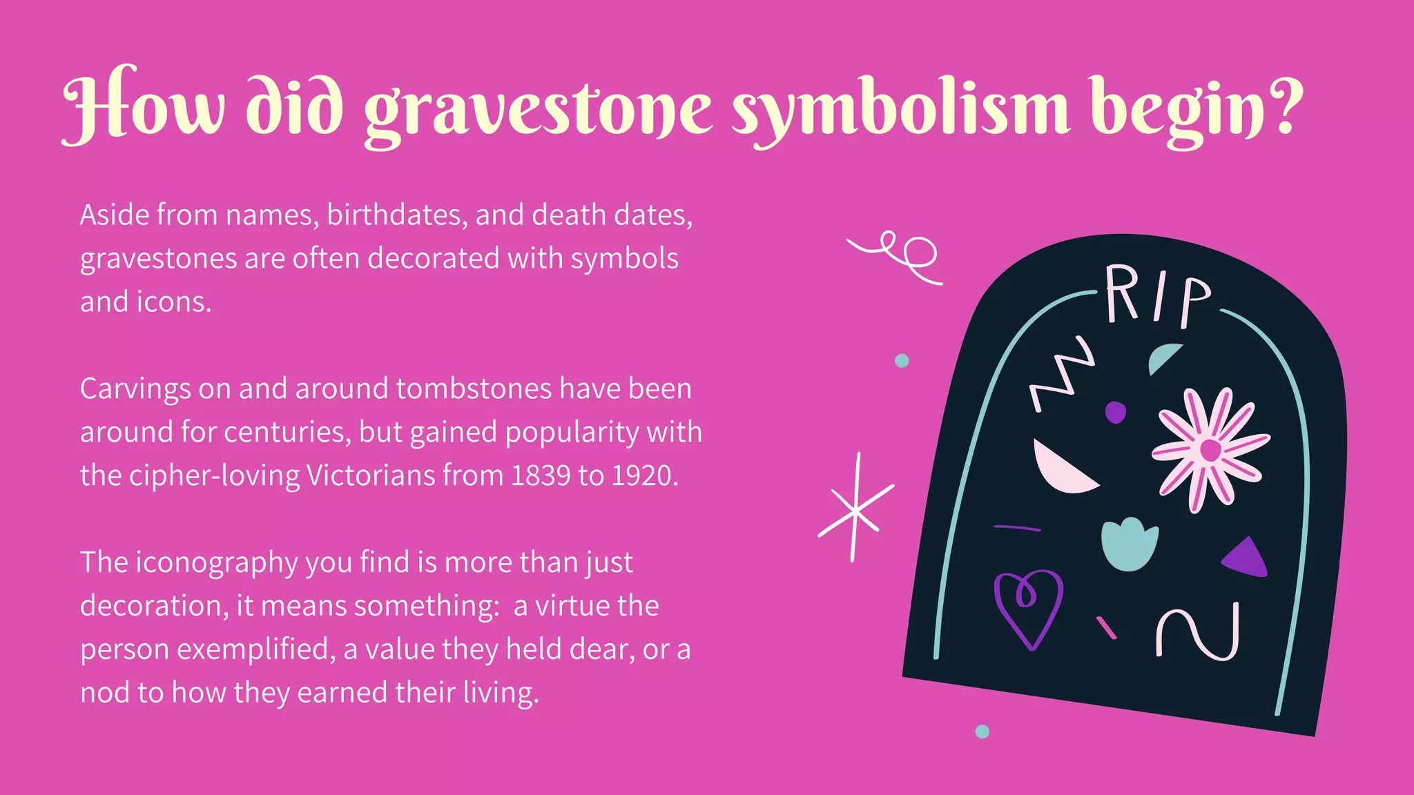 Hidden Meanings of Gravestone Symbols | PDF