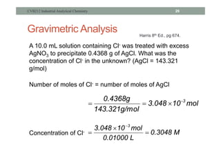 Gravimetric analysis | PDF