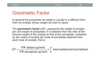 Gravimetric analysis | PDF