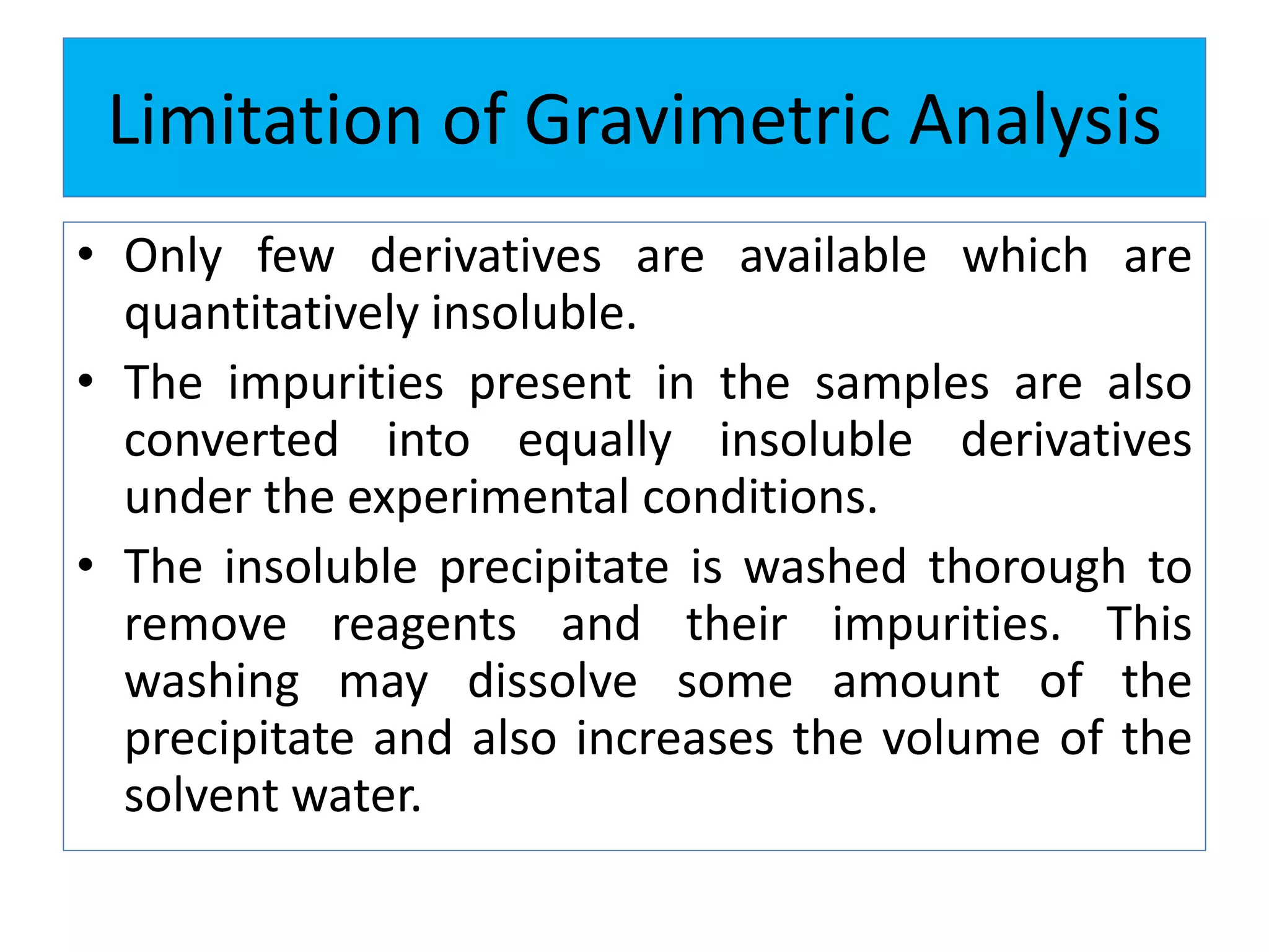 Gravimetric analysis | PPTX