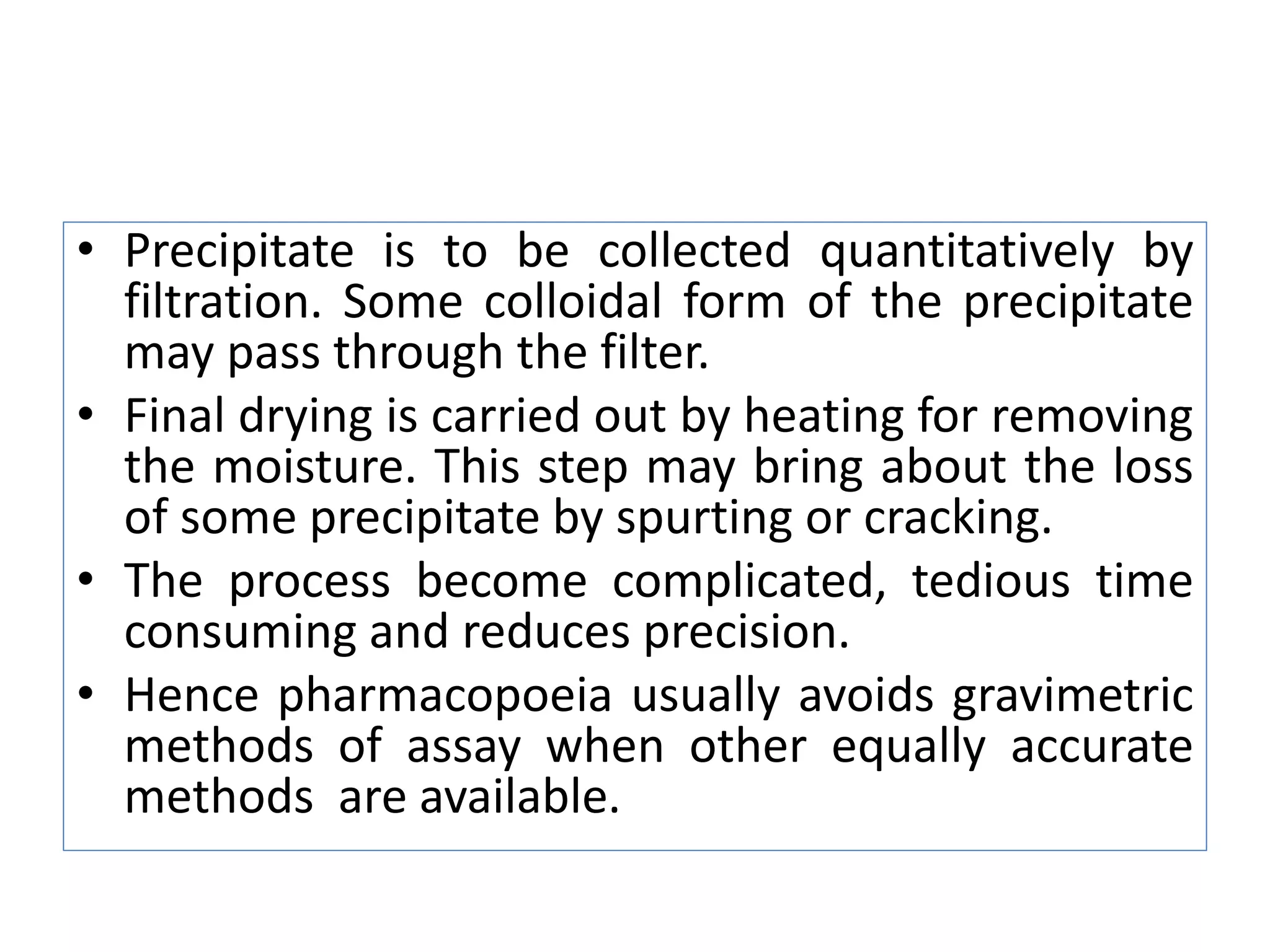 Gravimetric analysis | PPTX