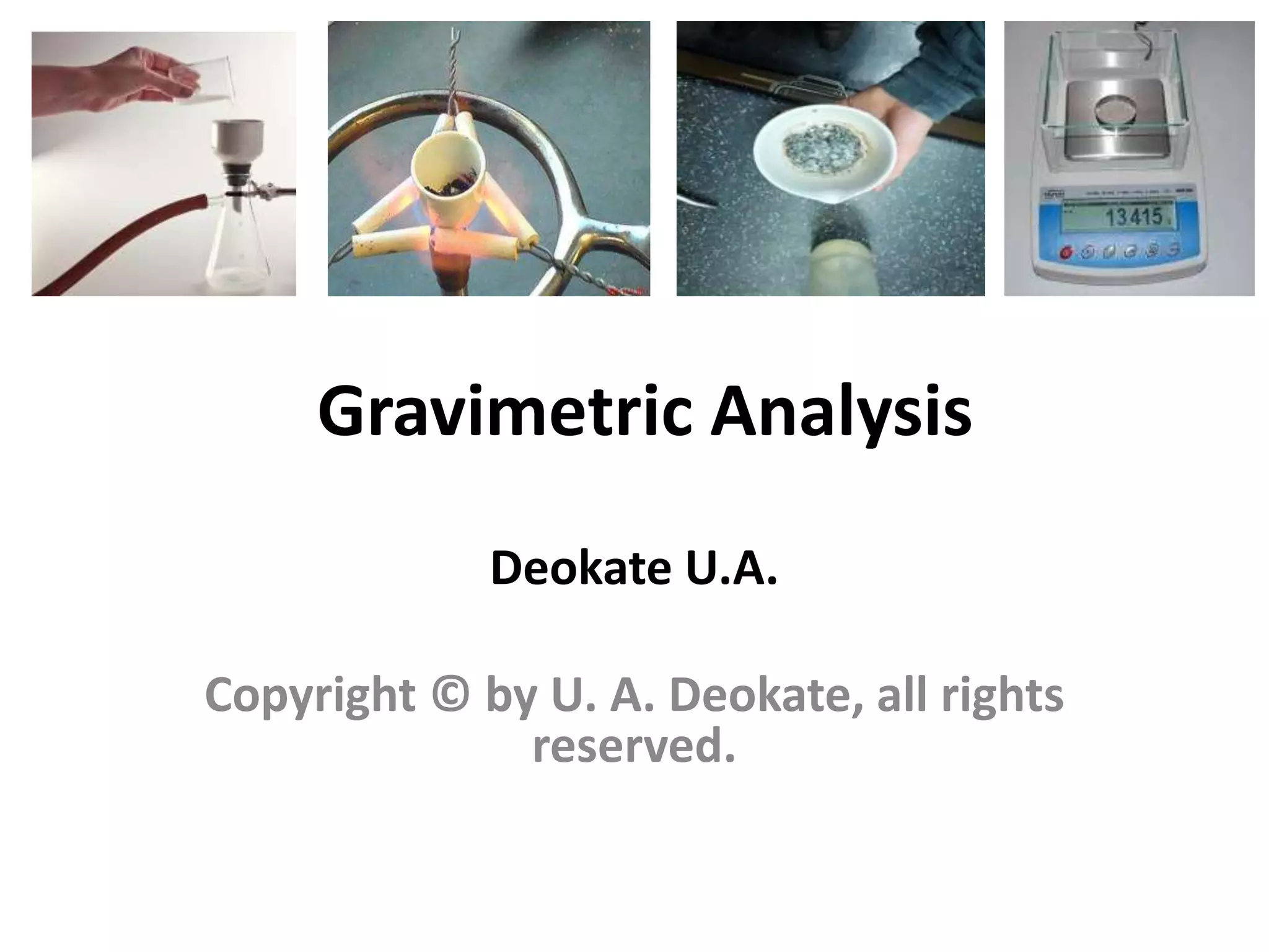 Gravimetric analysis | PPTX