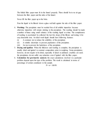 Gravimetric analysis | DOCX