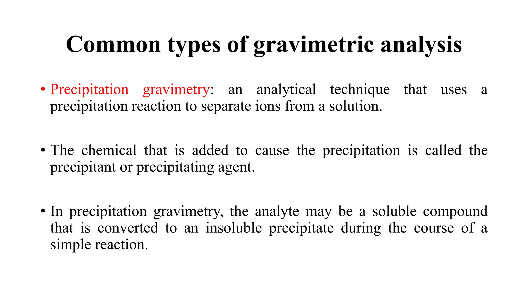 gravimetric analysis in Environmental Health | PPT