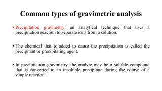 gravimetric analysis in Environmental Health | PPT