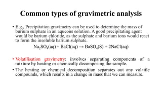 gravimetric analysis in Environmental Health | PPT