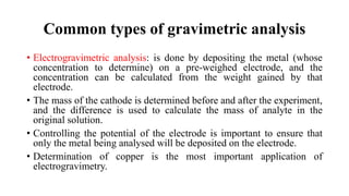 gravimetric analysis in Environmental Health | PPTX