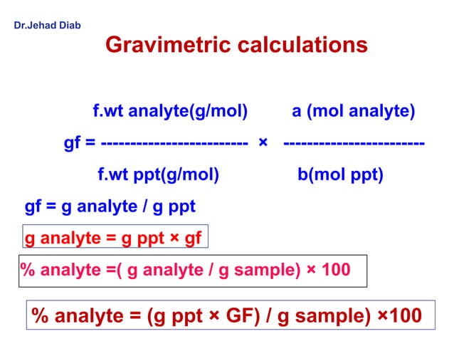 Gravimetric methods of analysis [compatibility mode] | PDF | Chemistry | Science