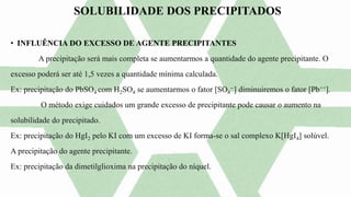 Gravimetria dos precipitados, Química analitica | PPTX