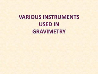 Gravimetry | PPT