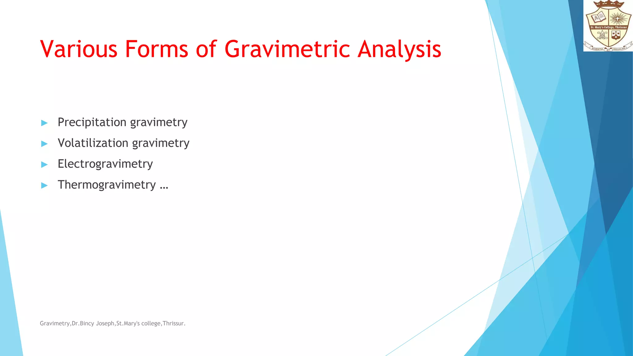 Gravimetry pdf | PDF
