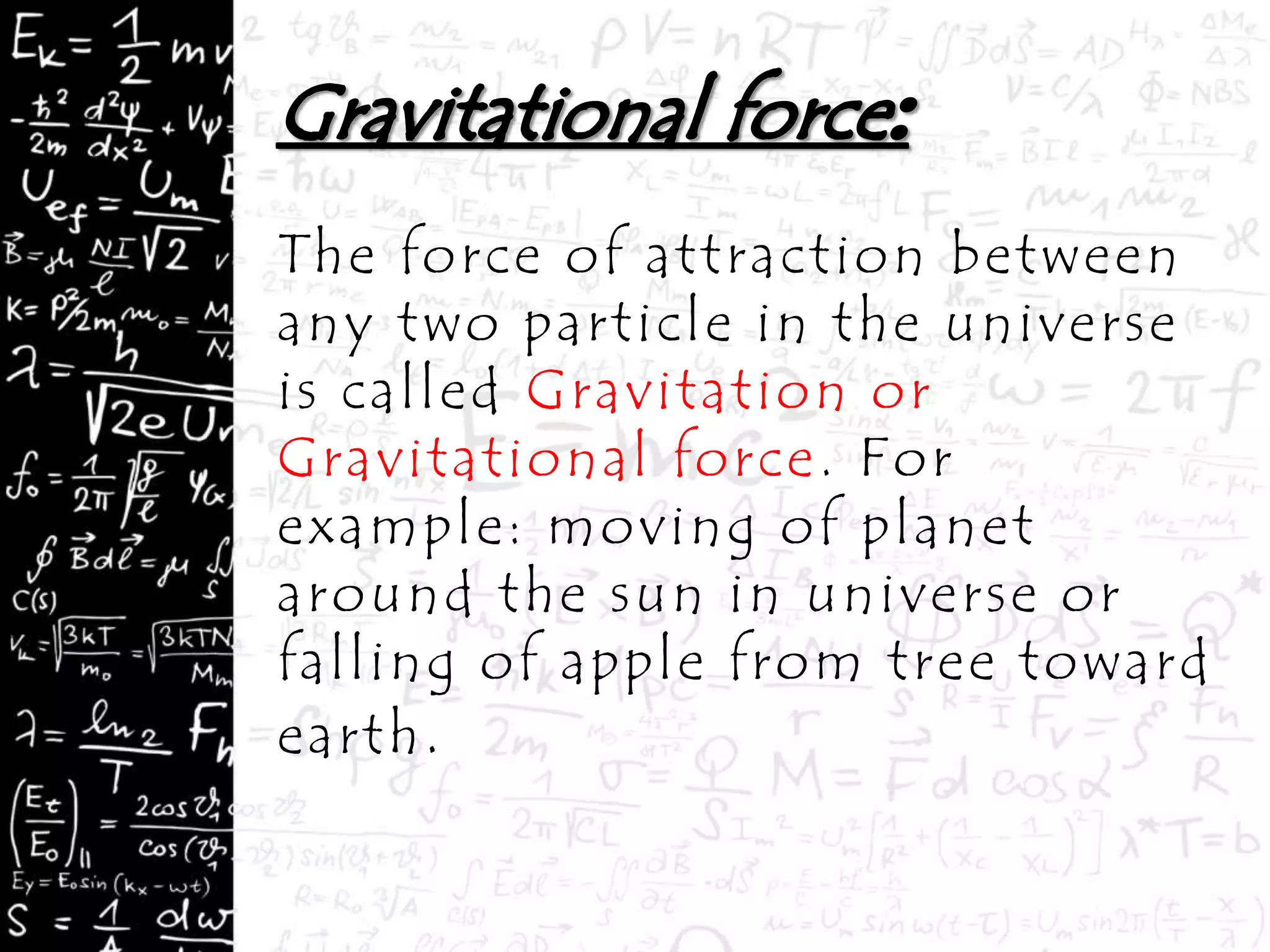 Presentation on gravitation for class 9th | PPTX
