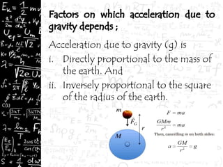 Presentation on gravitation for class 9th | PPTX | Physics | Science
