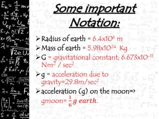 Presentation on gravitation for class 9th | PPTX