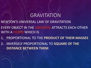 Gravitation | PPTX