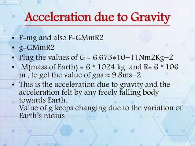 Gravitation class 9 | PPTX | Physics | Science