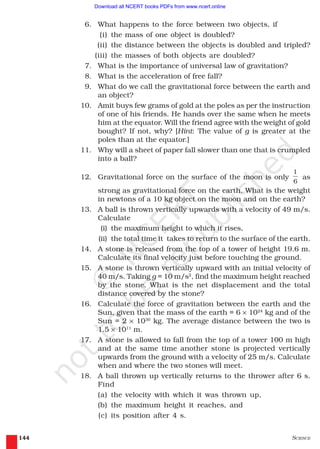 Gravitation class 9 | PDF