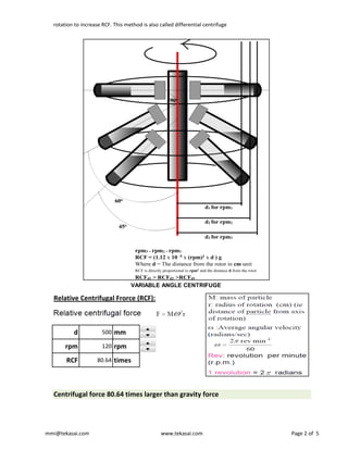 Physics Behind Gravitational and Centrifugal Sedimentation | PDF