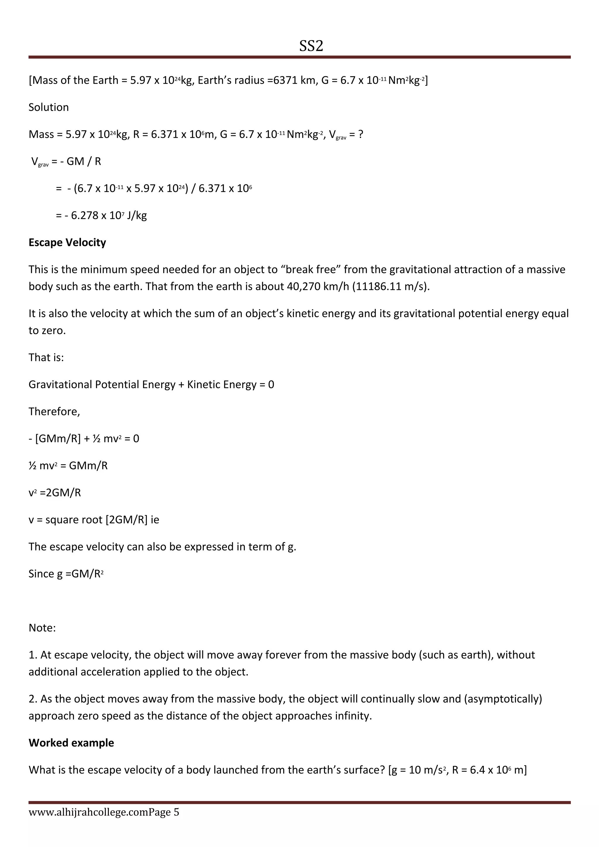 Gravitational field | PDF