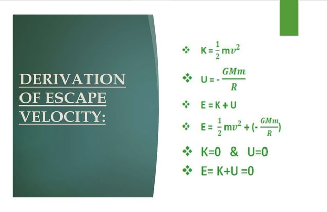 Gravitational field and potential, escape velocity, universal gravitational law, radia and ...