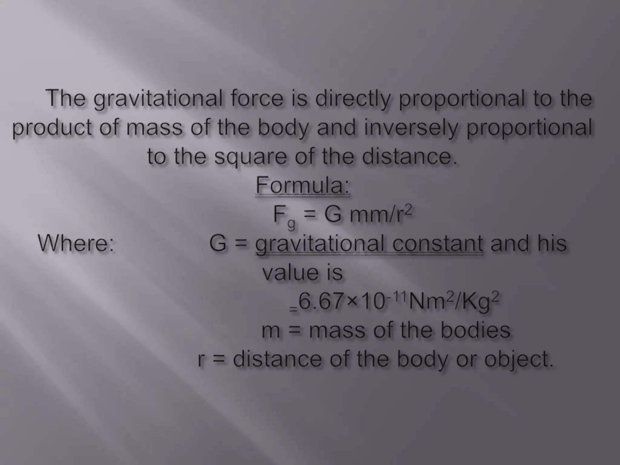 Gravitational force | PPTX
