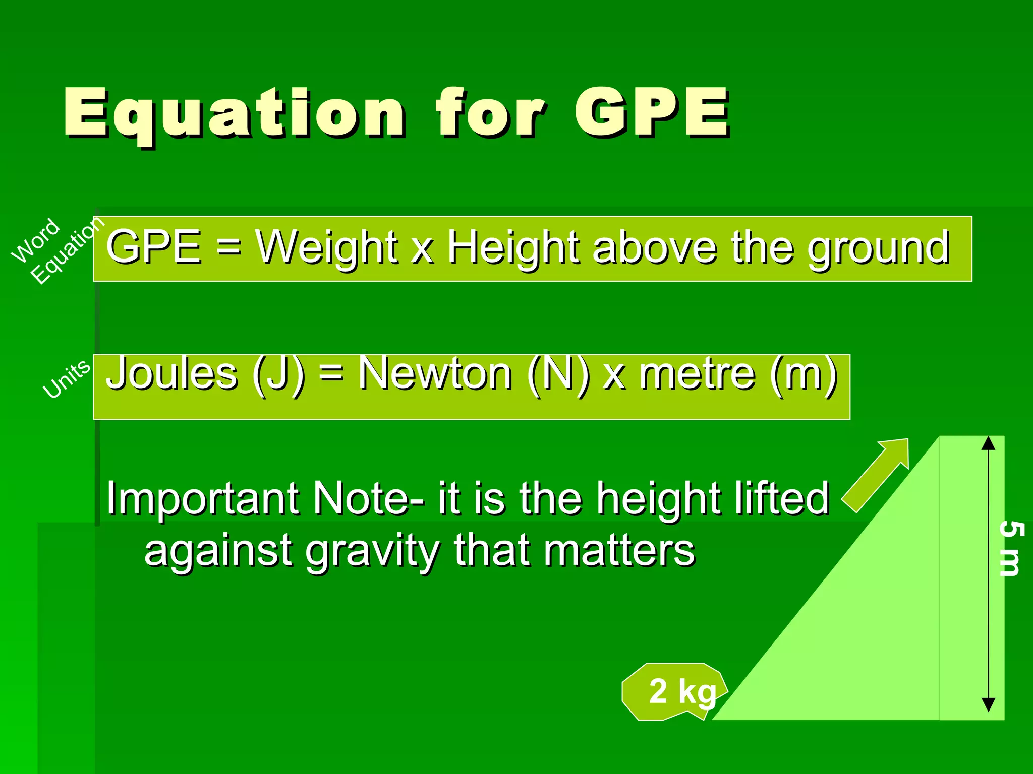 GPE and Kinetic Energy | PPT