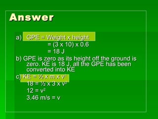 GPE and Kinetic Energy | PPT