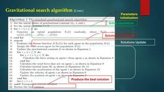 Gravitational Search Algorithm(GSA).pptx | Search | Internet