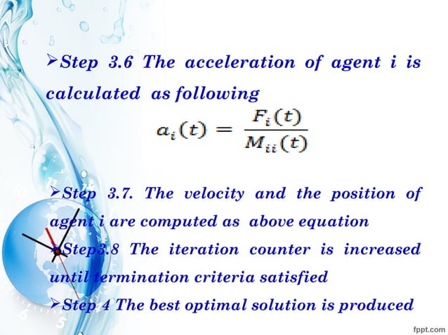Gravitational search algorithm in optimization techniques | PPT | Physics | Science