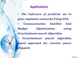 Gravitational search algorithm in optimization techniques | PPT