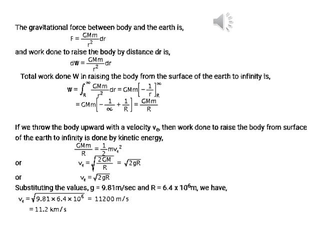 Gravitation ch-7 class-11 phy..pptx | Physics | Science