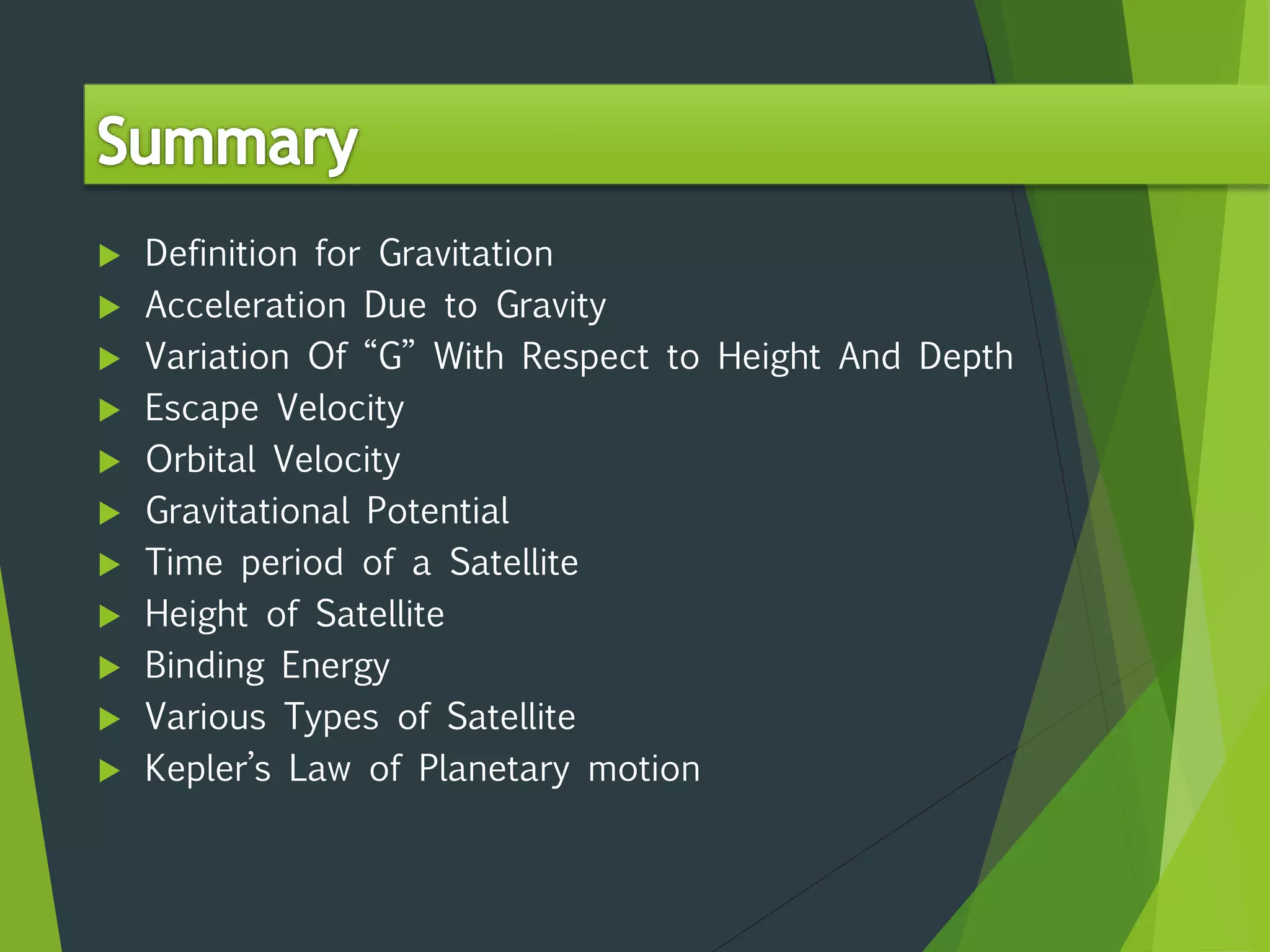 GRAVITATION CLASS 11TH | PPTX
