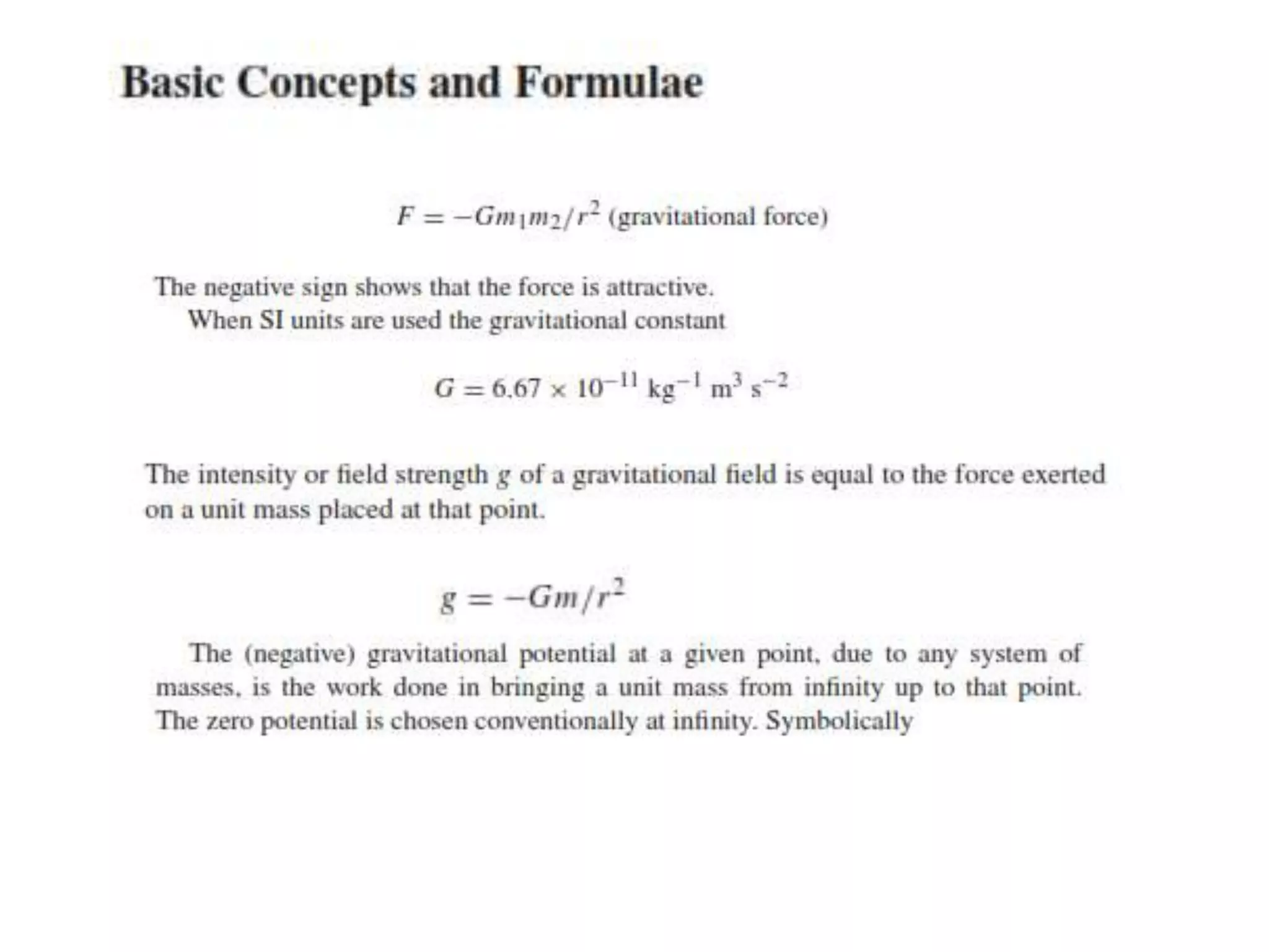 Gravitation reference material | PPT