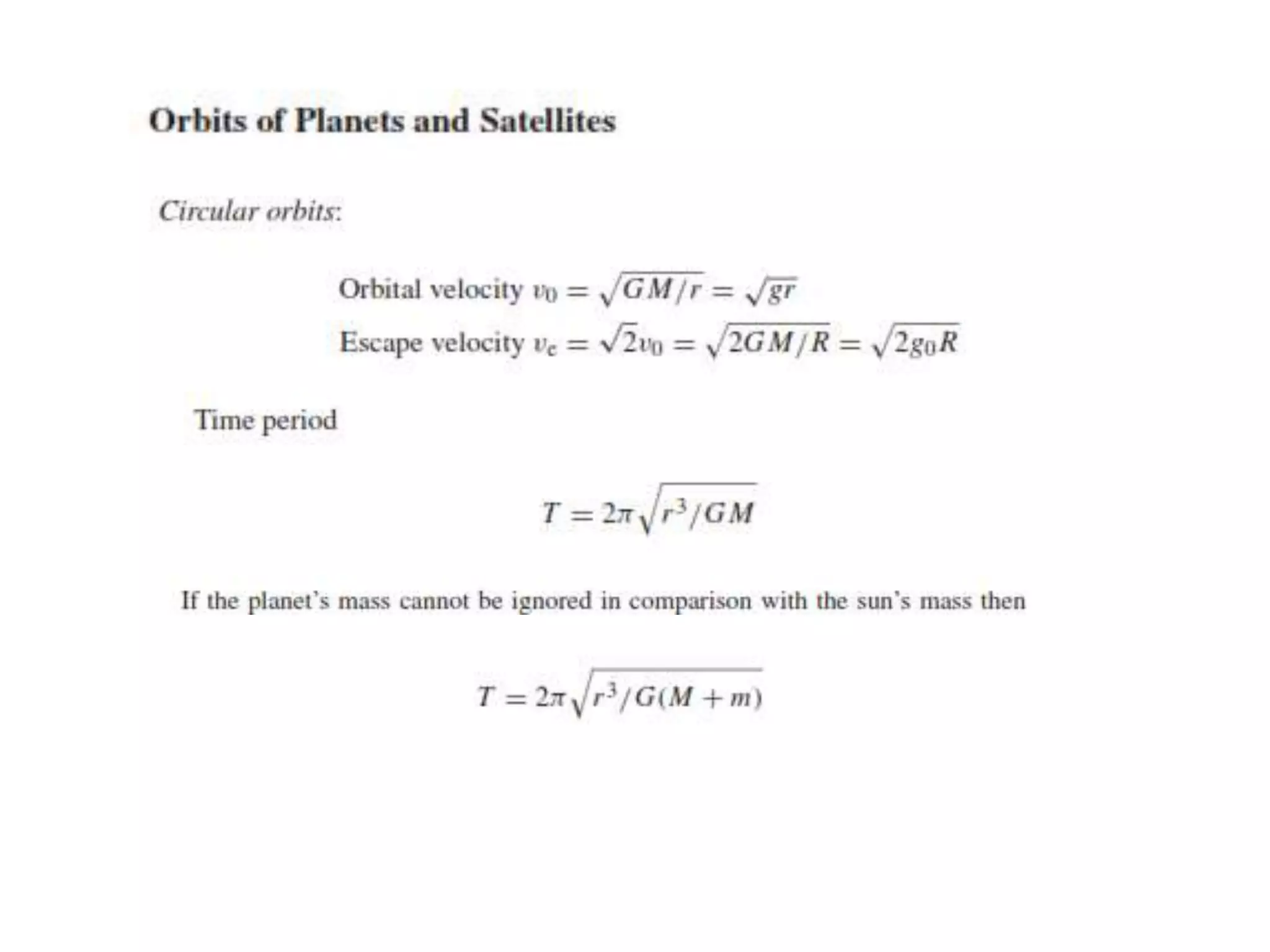 Gravitation reference material | PPT