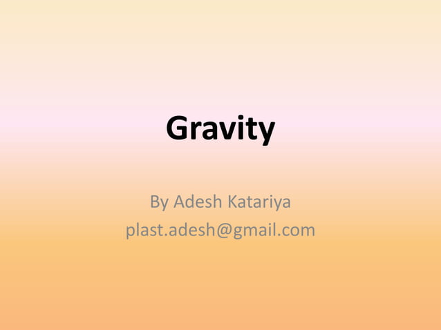 Gravity | PPTX