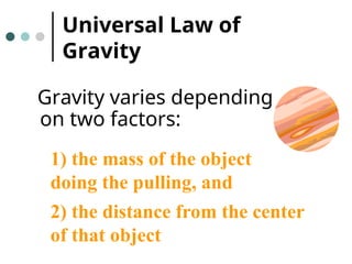 Universal law of gravity. Power point presentation | PPT