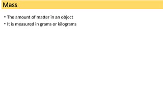 gravity, mass and weight, factors affecting gravitional force.pptx